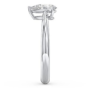 SISGEM 10K 14K 18K Solid Gold Solitaire Engagement Rings for Women,Round/Princess/Oval/Emerald/Pear/Cushion Cut Moissanite Rings Wedding Engagement Anniversary Promise Bridal Bands with Engraved Name (Pear)