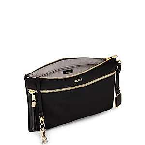 TUMI Voyageur Patna Sling - Crossbody Purse for Holding Essentials - Women's Sling for Everyday - Black & Gold Hardware