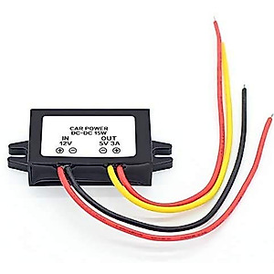 Magnolora 4 Pack Car LED Display Power Supply 12V to 5V 3A DC/DC Buck Converter Module