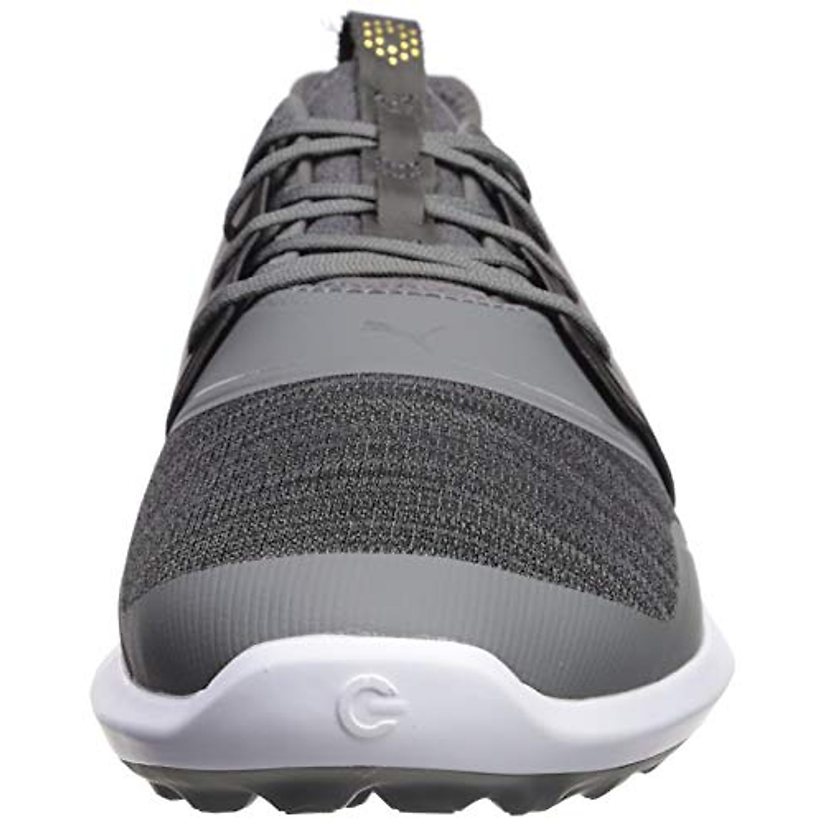 Puma Golf Men's Ignite Nxt Lace Golf Shoe, Quiet Shade-Puma Team Gold-Puma Black, 10.5 M US