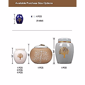 Medium Urns for Human Ashes,Beautiful Ceramic Tree of Life Cremation Urn,Keepsake Urns for Human Ashes,for Sharing Adult or Baby Urns for Ashes,Pet Urn.
