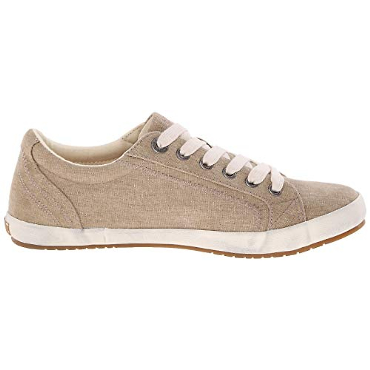 Taos Footwear Women's Star Canvas Sneaker - Style and Comfort Khaki Wash 8.5 M US