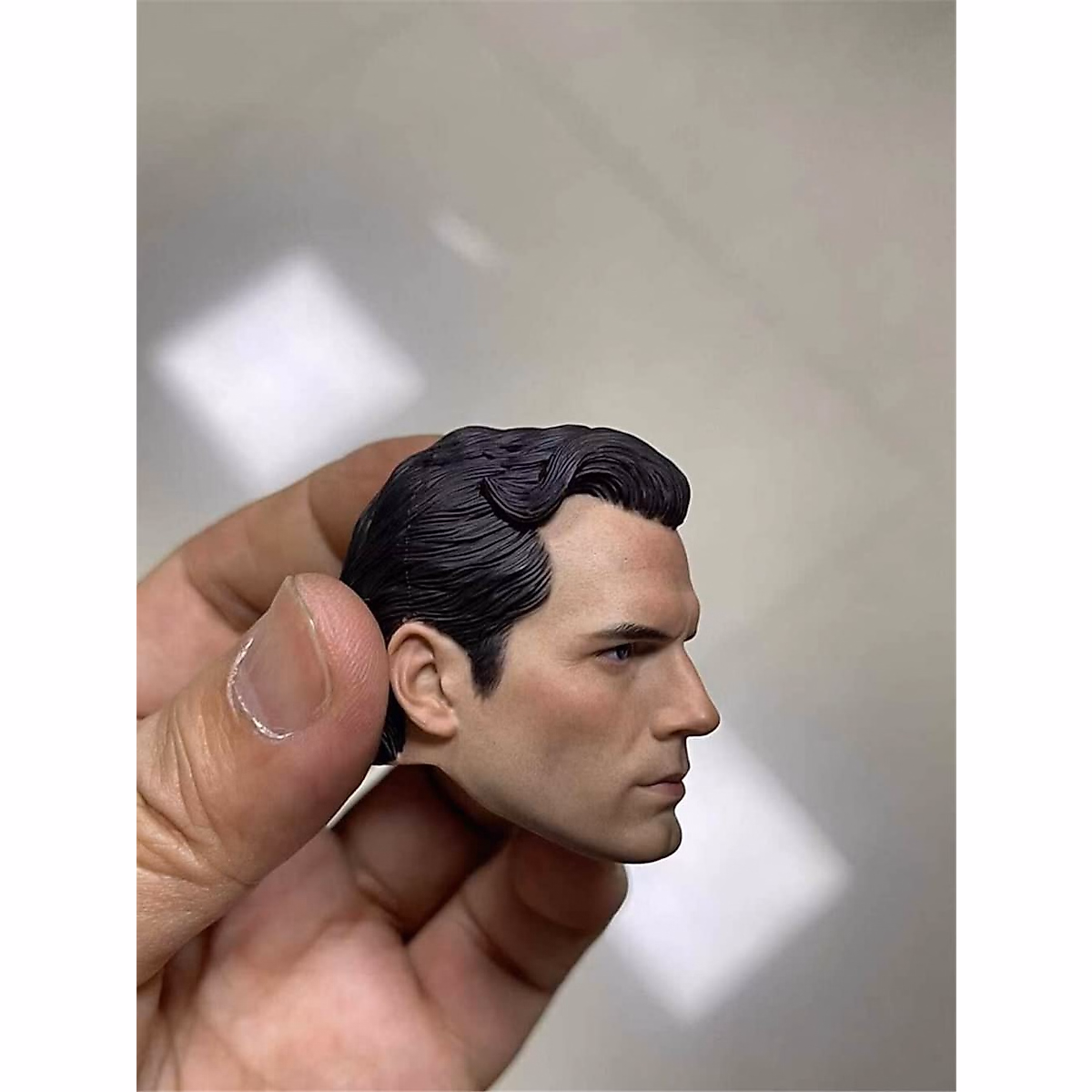 1/6 Scale Male Head Sculpt,European Strong Man Handsome Man Head Carved for 12inch Soldier Action Figure Body Collectible (B)