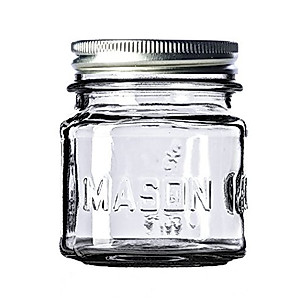8 oz Mason Jars with 1 piece lids (12-Count) Food-Grade Safe, Versatile