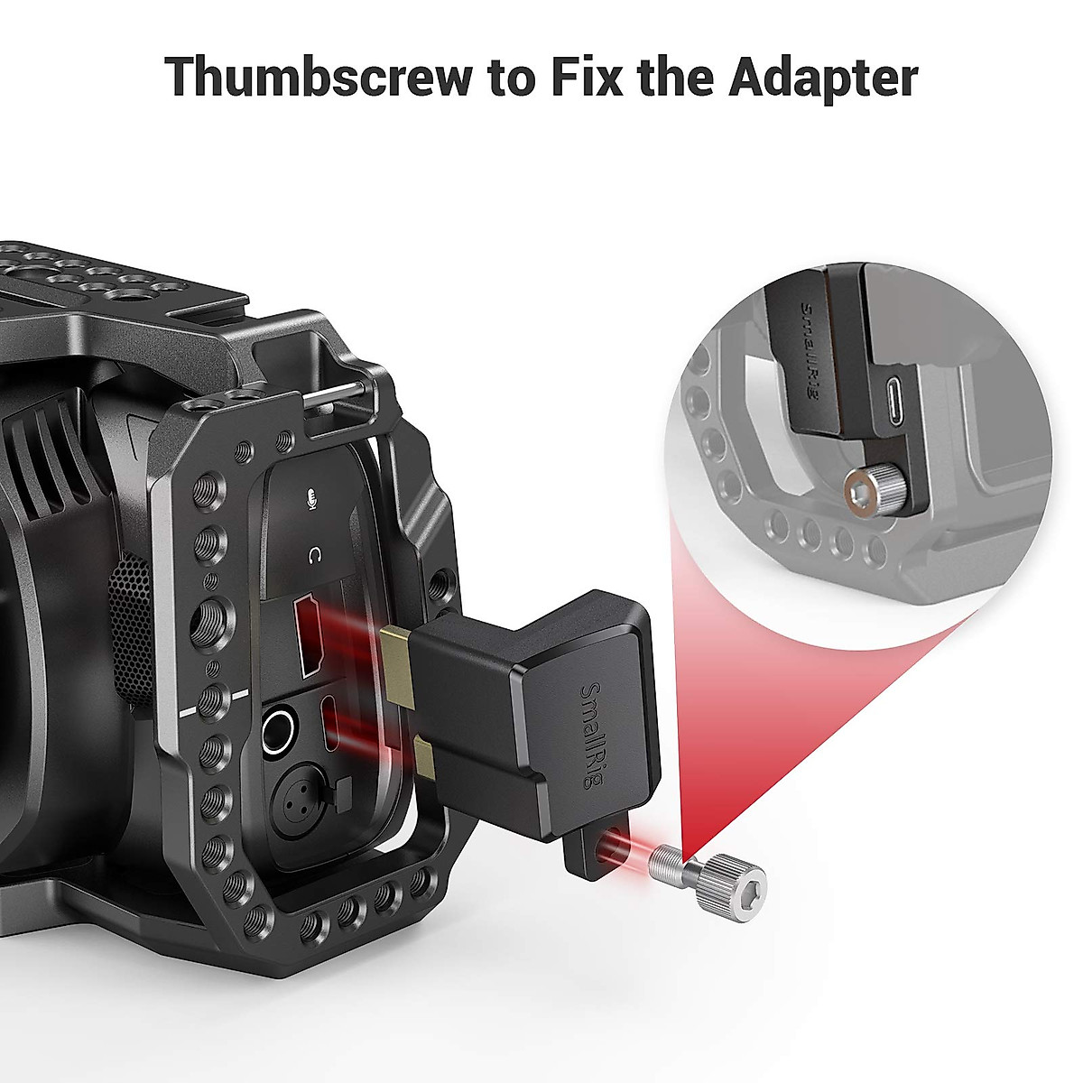 SmallRig Right-Angle Adapter for USB-C, Only for Blackmagic Pocket Cinema Camera BMPCC 4K Camera Cage - AAA2700