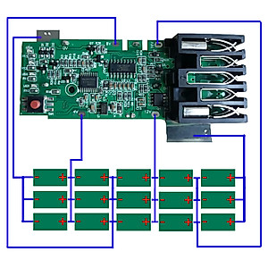 Janllenton 18V 15-Cells 18650 Battery DIY Replacement Case for Milwaukee M18 48-11-1890, Plastic Battery case Replacement Repair Kit for Milwaukee M18 9.0Ah (Battery not Included)