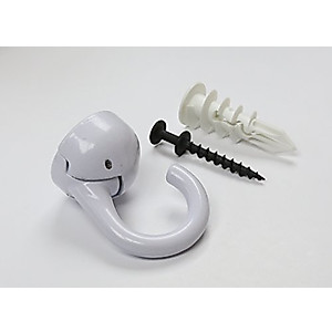 Hangman Products Indoor/Outdoor Elephant Hook Ceiling, 1 Hanger, White