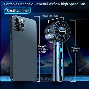 2pcs portable handheld fan personal fan portable neck fan small rechargeable fan usb mini small fan high speed motor lasts 4-16 hours 4-speed lanyard fan for summer outdoor travel children women gift