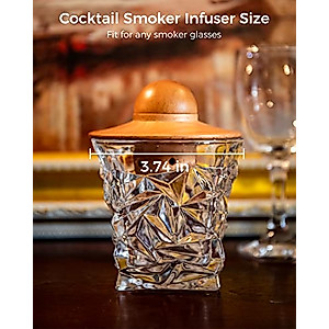 Whiskey Cocktail Smoker Kit with Torch - Beaisme Bourbon Drink Smoker Kit Old Fashioned Drink Infuser Kit with 4 Flavors Wood Chips Festival Gifts for Friends Husband Dad (No Butane)