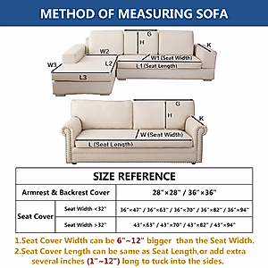 Eismodra Armrest Covers,Sectional Couch Covers,L Shape Sofa Slipcover Furniture Protector for Dogs Cats Pet Chaise Lounge 3 Cushion Couch Loveseat,Dark Gray 28 x 28 inches (Only 1 Piece)