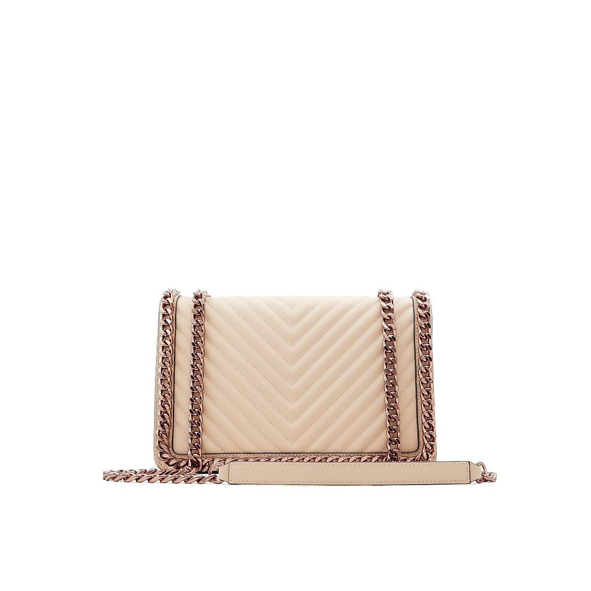 ALDO Women's Medium Greenwald Crossbody Bag, Beige Overflow