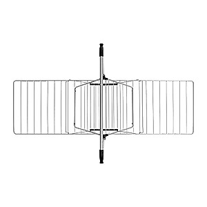 Brabantia HangOn Laundry Drying Rack with Garment Rail (82ft / Metallic Gray) Compact, Foldaway, Adjustable Indoor Stainless Steel Clothes Horse