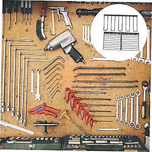 KITANDOVE 1 Set Workshop Storage Rack Iron Tool Organization Home Tool Storage Holder Drill Charging Station Black