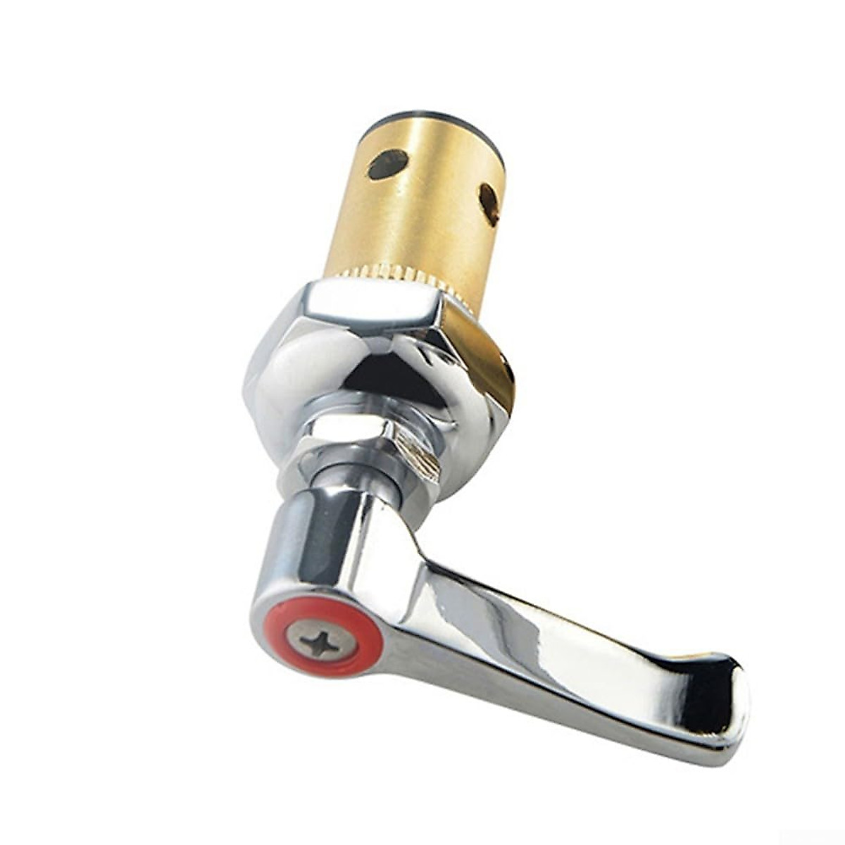 Handle Stem Assembly Fits for T&S Brass Faucets Replace 2815P, Blue Cold and Red Hot Side Spindle Assembly Valve Replacement Part