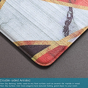 ZebraSmile Set of 2 Boho Cushioned Kitchen Mat, Slow Rebound Anti Fatigue Kitchen Floor Mat Non Skid Waterproof Boho Kitchen Rug Set, Comfort Standing Mat for Kitchen Black, 17X32 Inchens