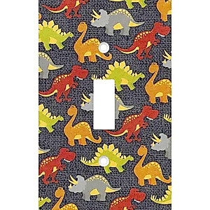Kids Kids Dinosaur Decorative Light Switch Cover Wall Plate Blue Red Green Jurassic Rutherford Room