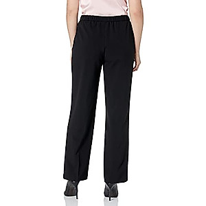 Briggs New York Womens Pull On (Regular Short & Tall Length) Dress Pants, Black, 16 Short US
