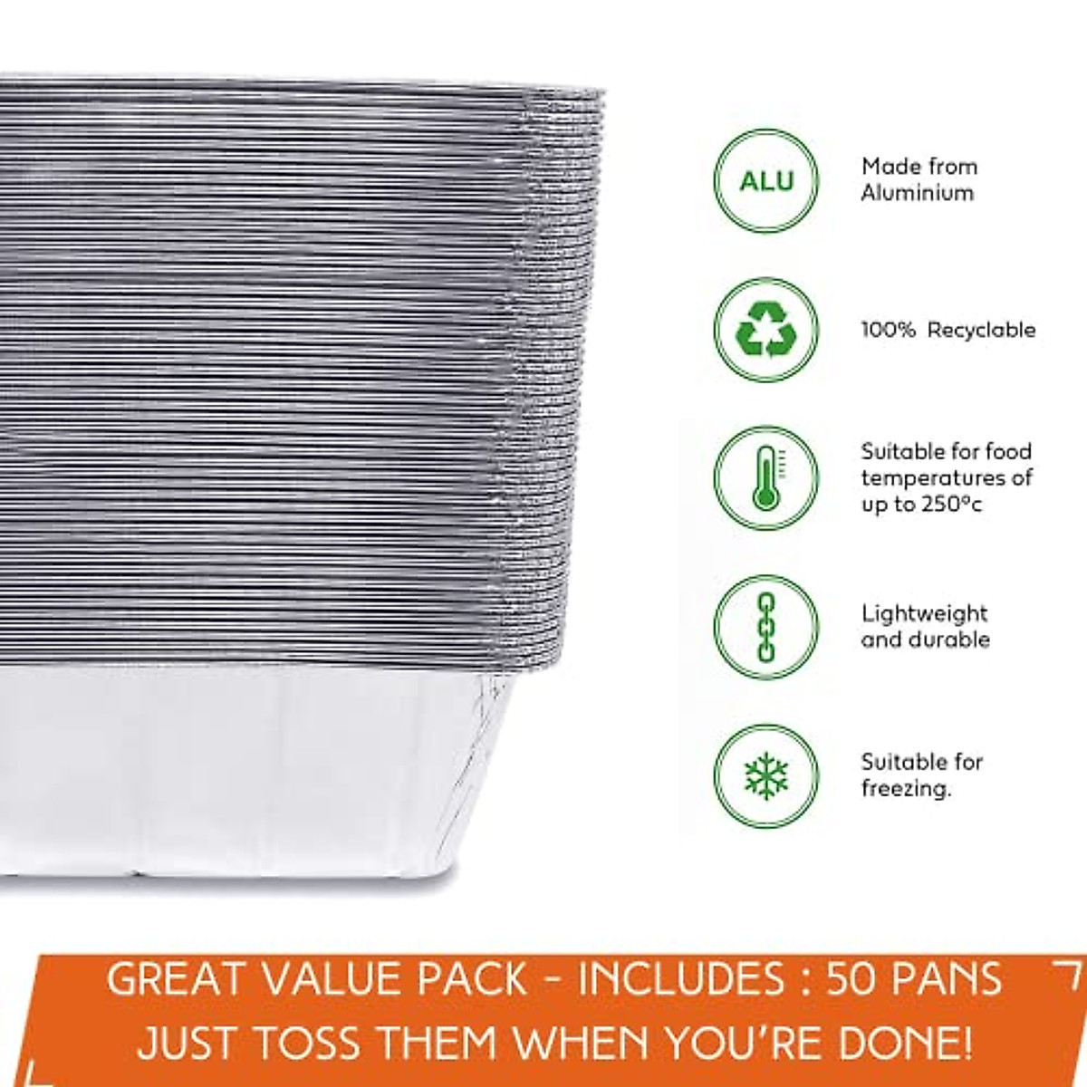 50-Pack Blackstone Griddle Accessories Drip Pan Liners, Aluminum Foil Pan Disposable for 17" 22" 28" 36" Blackstone Griddle Drip Tray Holder Grill Rear Grease Catcher Cup Liners