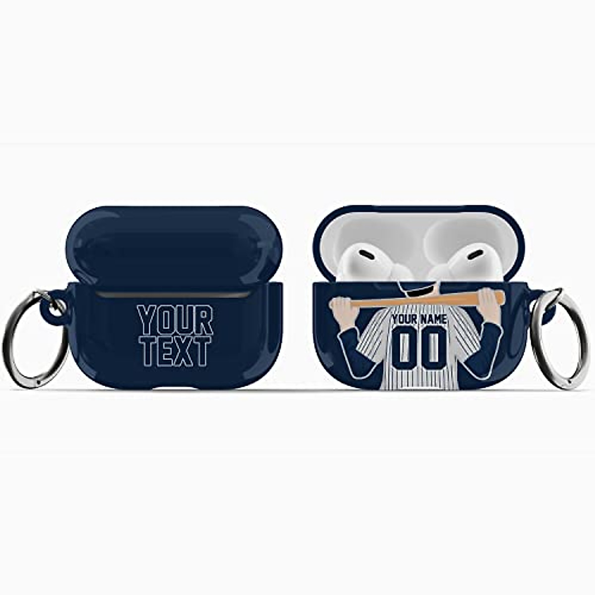 Custom Baseball Jersey AirPods Pro Case - Add Your Name Number Best Personalized AirPods Case for Baseball Fan