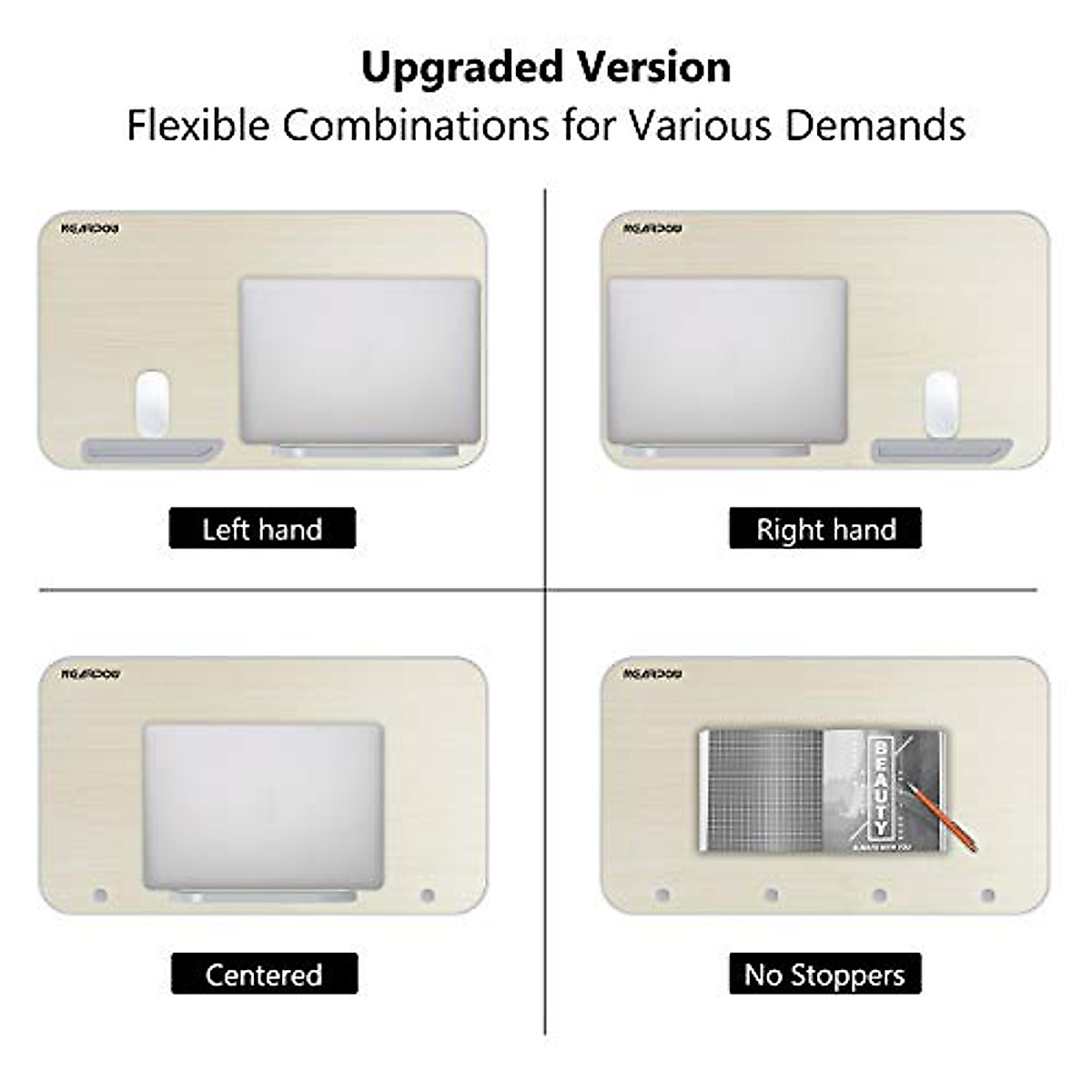 Laptop Bed Tray Table, Nearpow Adjustable Laptop Bed Stand, Portable Standing Table with Foldable Legs, Foldable Lap Tablet Table for Sofa Couch Floor - Medium Size