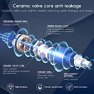 4 Inch Center Commercial Sink Faucet Wall Mount Kitchen Hand Sink Faucet, 1/2" NPT Male Inlet, Brass Constructed & Chrome Polished, with 10" Swivel Spout & Dual Lever Handles