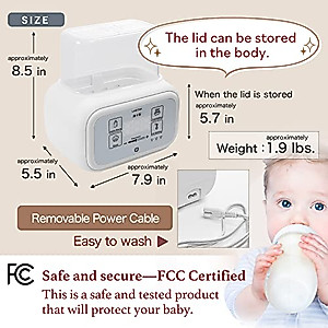 Baby Bottle Warmer Milk Pot LARUTAN 9in1 Baby Food Warmer (White)