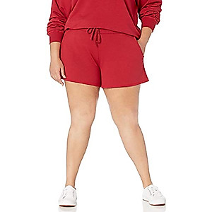 The Drop Women's Elaina Pull-On French Terry Sweatshort, Rio Red, L