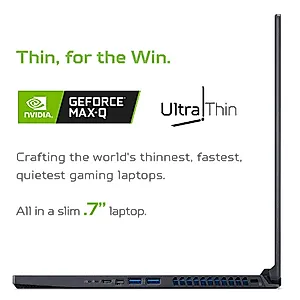 Acer Predator Triton 500 Thin & Light Gaming Laptop, Intel Core i7-9750H, GeForce RTX 2080 Max-Q, 15.6" Full HD 144Hz 3ms G-Sync IPS Display, 32GB DDR4, 1TB PCIe NVMe SSD, RGB KB, PT515-51-73Z5