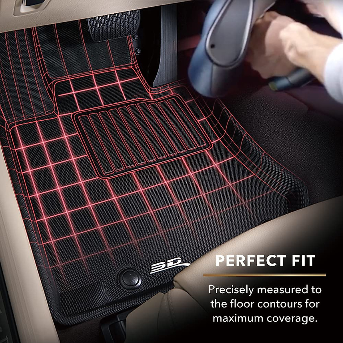 3D MAXpider Custom Fit Kagu Floor Mat (Black) Compatible with Toyota GR Supra / BMW Z4 2020-2025 - R1