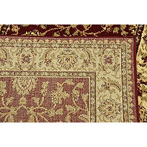 Unique Loom Voyage Collection Traditional Oriental Classic Intricate Design Area Rug (2' 7 x 10' 0 Runner, Red/Gold)