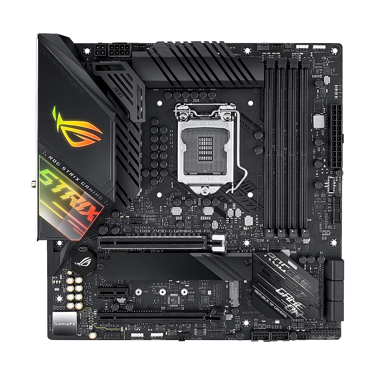 ASUS ROG Strix Z490-G Gaming (WiFi 6) Z490 LGA 1200 (Intel® 10th Gen) SFF Micro ATX Gaming Motherboard (12+2 Power Stages, Intel® 2.5 Gb Ethernet, Bluetooth v5.1 and Aura Sync)