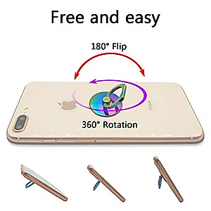 Blacell Colorful Cell Phone Ring Holder 360 Degree Rotation Phone Ring Holder Stand Finger Ring Kick-Stand Compatible Various Mobile Phones or Phone Cases