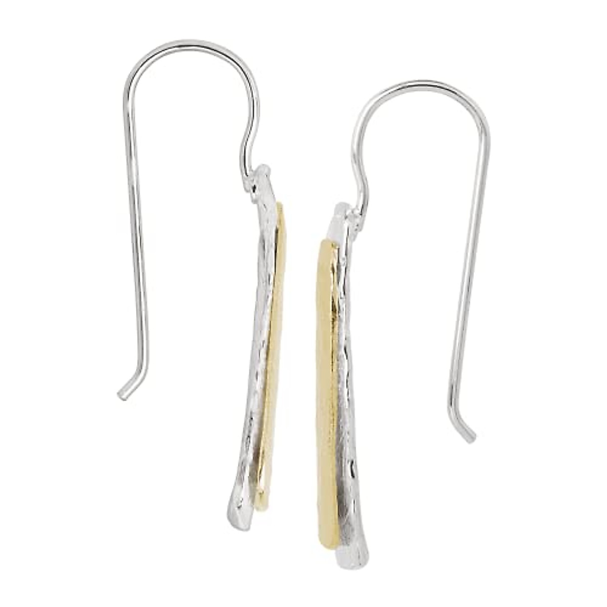 Silpada 'Cimarron Slopes' Two-Tone Tapered Drop Earrings in Sterling Silver & 14K Gold Plate