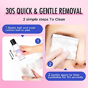 BEPHOLAN Cluster Lash Glue Remover 100ml, DIY Eyelash Extension Remover, Bond & Seal Adhesive Professional & Self Use, for Sensitive Eyes, Eye Makeup & Mascara Remover