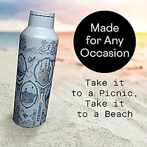 Corkcicle Disney Princess Cinderella Insulated Canteen Travel Water Bottle, Triple Insulated Stainless Steel, Keeps Beverages Cold for 25 Hours or Warm for 12 Hours, 20oz