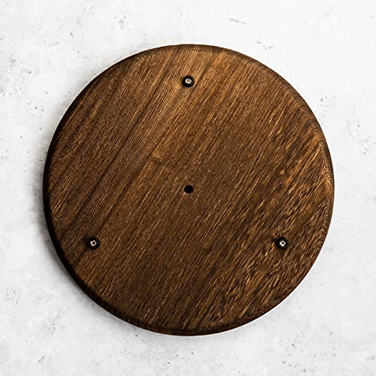 STAKK Two Tiered Tray Stand - Modern Farmhouse Decor, Rustic Home Decor & Kitchen Decor - Black Metal & Brown Wood, 2 Tier Tray