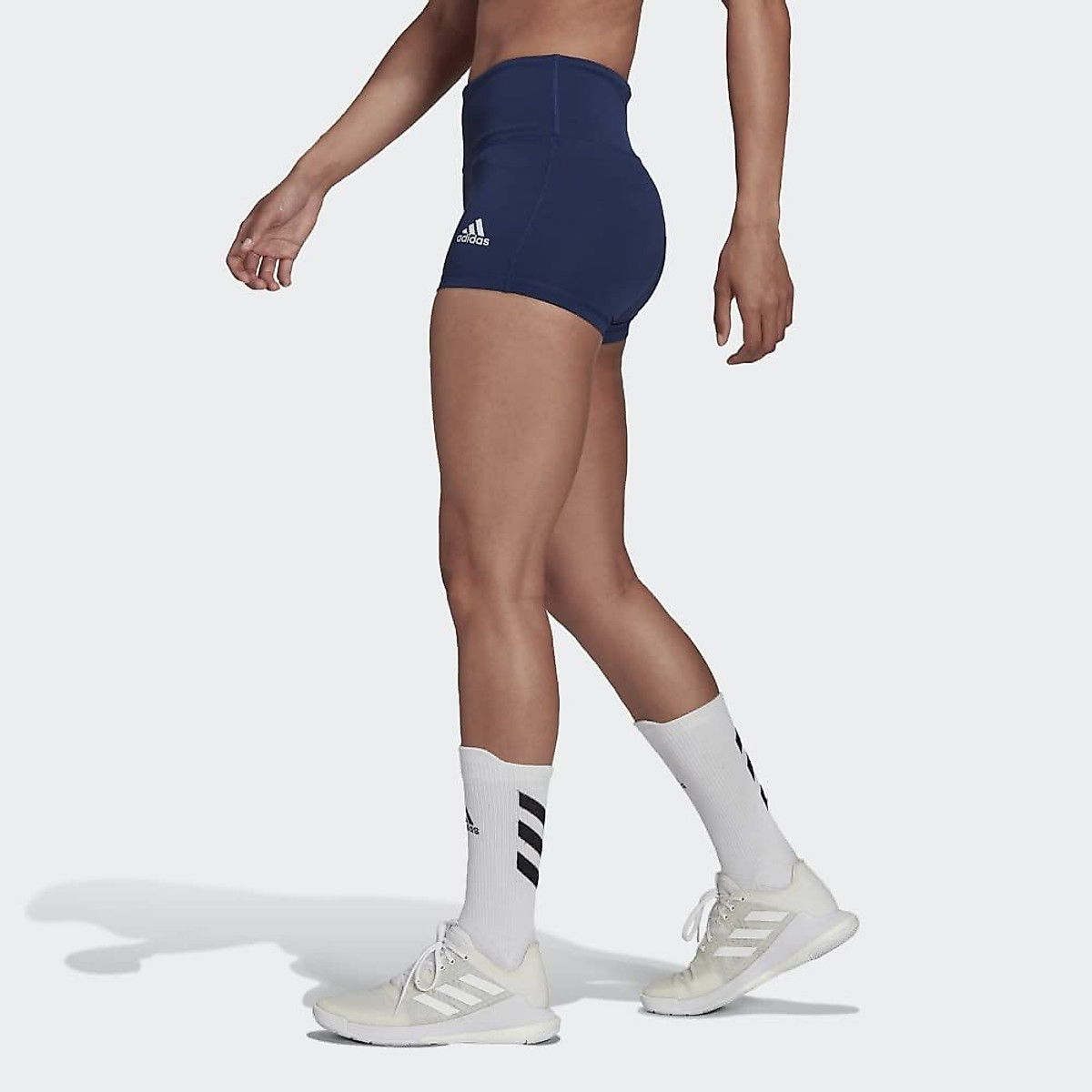 adidas Women's 4 Inch Shorts, Team Navy Blue/White, Medium