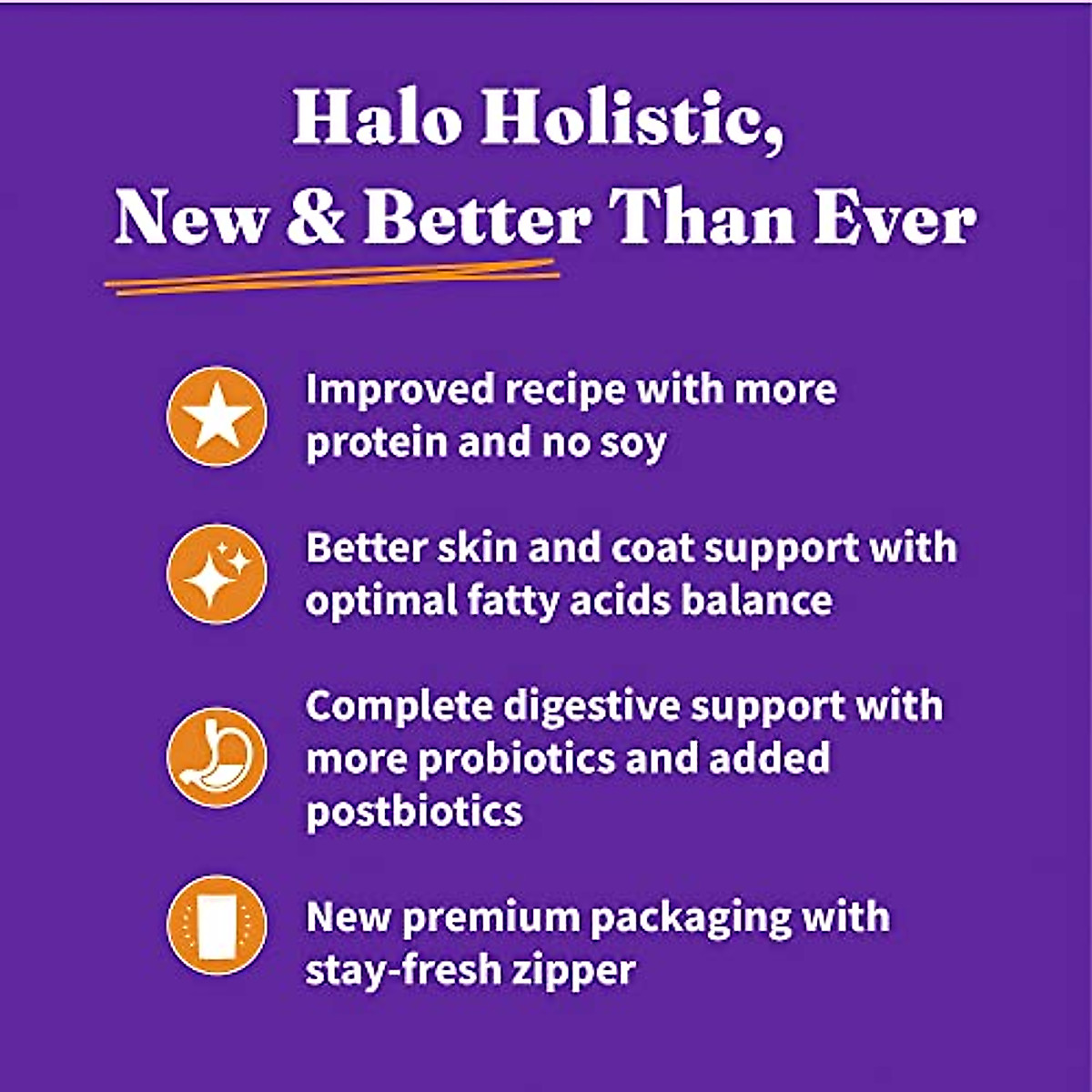 Halo Purely for Pets Holistic Dog Food, Complete Digestive Health Cage-Free Chicken and Brown Rice Recipe, Dry Dog Food Bag, Puppy Formula, 3.5-lb Bag