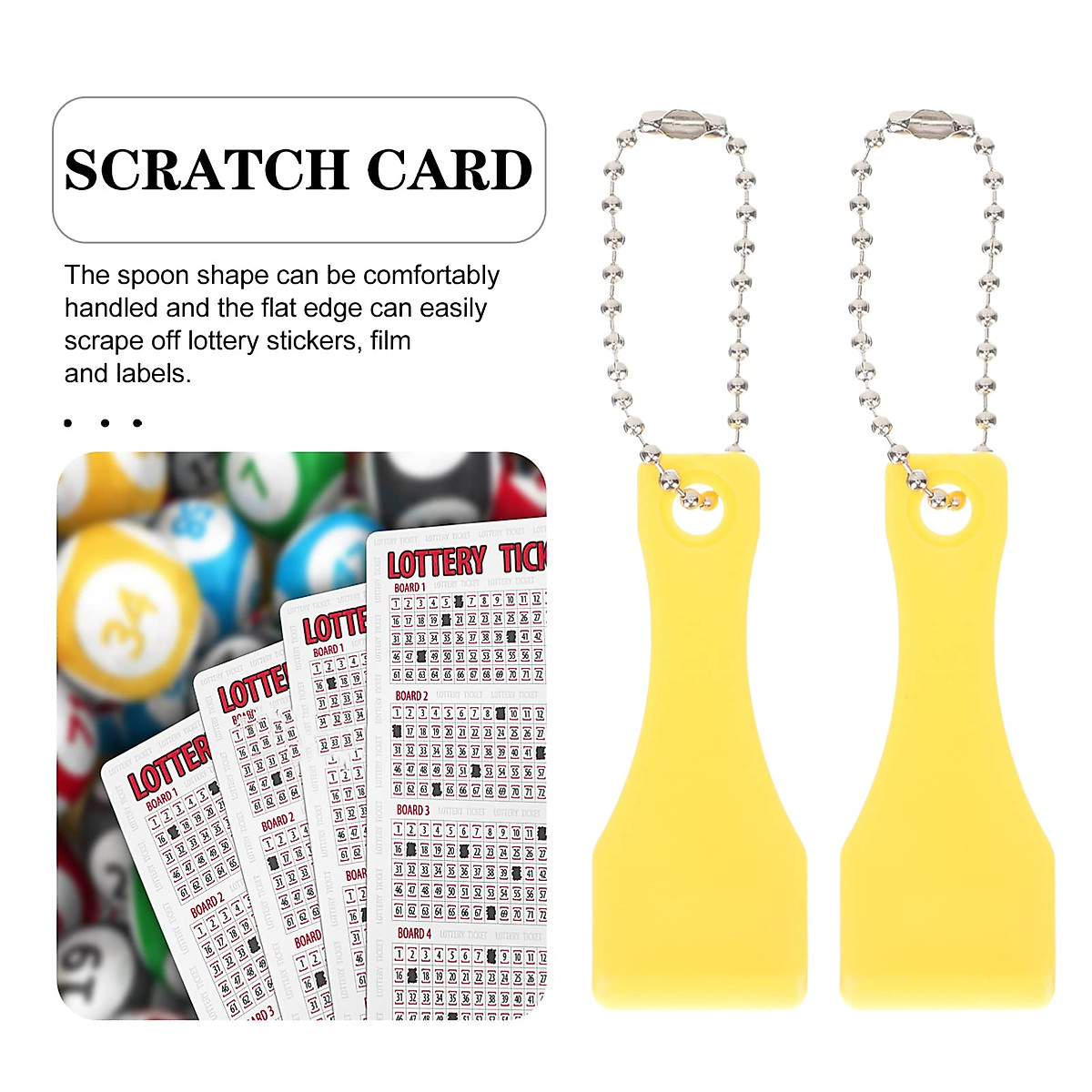 MILISTEN 10pcs Plastic Spatula Plastic Keychain Adhesive Stickers Scratch off Tool for Lottery Tickets Plastic Scraper Tool Keychain Gasket Scraper Lottery Scratcher Tools Sticker Scraper