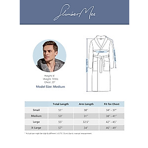 SlumberMee Mens Fleece Plush Robe with Hood Ultra Soft Fluffy Full Length Long with Pockets Luxurious House Coat (Dark Grey, L)