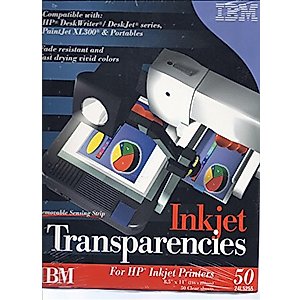IBM Inkjet Transparencies For HP Inkjet Printer 50 Sheets 24L5255