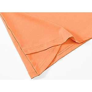 BGOWATU Women's Golf Polo T-Shirts Sleeveless V Neck Collarless Tennis Shirts UV Protection Quick Dry Lightweight Orange S