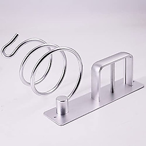 Hair Dryer Holder Wall Mount(No Drilling),Hair Dryer Organizer,Curling Iron Holder,Easy to Install,Space Saving,Bedroom and Bathroom Hair Tool Organizer for Hair Dryer,Curling Iron(Silver)