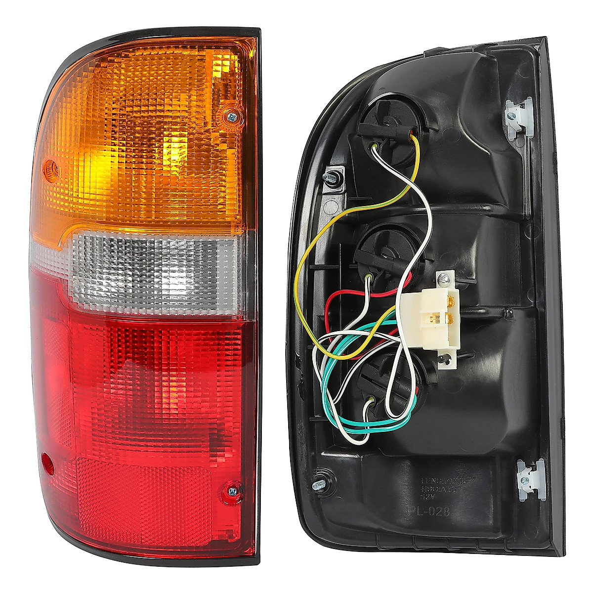 HECASA Tail Light Compatible with 1995-2000 Toyota Tacoma Pair Signal Brake Lamp Taillight Assembly W/Bulb Replacement for TO2800116 TO2801116 8156004030 8155004030