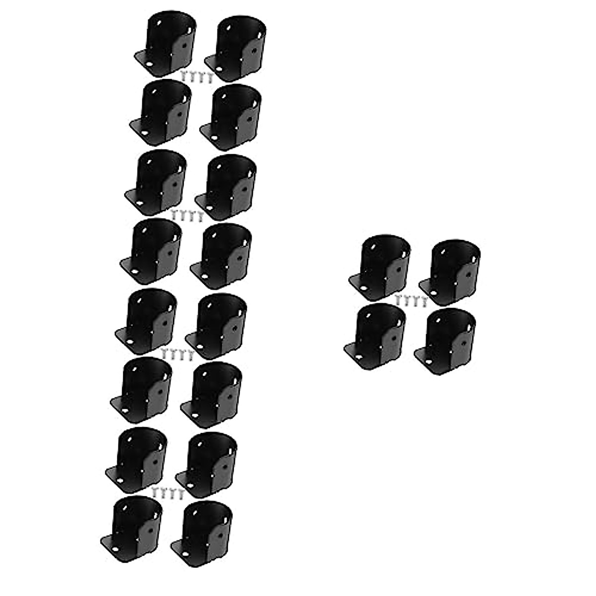 Zerodeko 20 Pcs Closet Flange Code Curtain Holders Shower Rod Holders Shelf Brackets Closet Rod End Supports Curtain Pole Holder Shower Curtain Pole Socket Shower Curtain Rod Bracket Guide