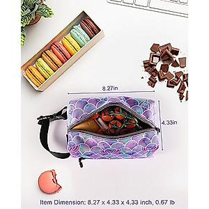 Amersun Freezable Small Cooler Bag(Built-in Ice Packs, TSA Approved), Insulated Lunch Bag for Child, Reusable Snack Bags for Kids, Portable Mini Cooler Bag with Adjustable Handle (Mermaid)