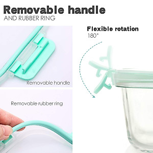 8 Pack Glass Food Storage Containers, Airtight Meal Prep Containers with Lids BPA Free, Stackable & Leak Proof Boxes for Lunch, Freezer to Microwave Oven Safe (8 Lids + 8 Bowls)