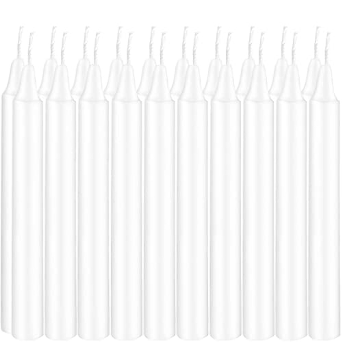 Set of 20 White Spell & Chime – Premium Mini Taper Candles for Rituals, Prayer, Birthdays, Meditation, Altar - 4 Inch Tall, Unscented (White)