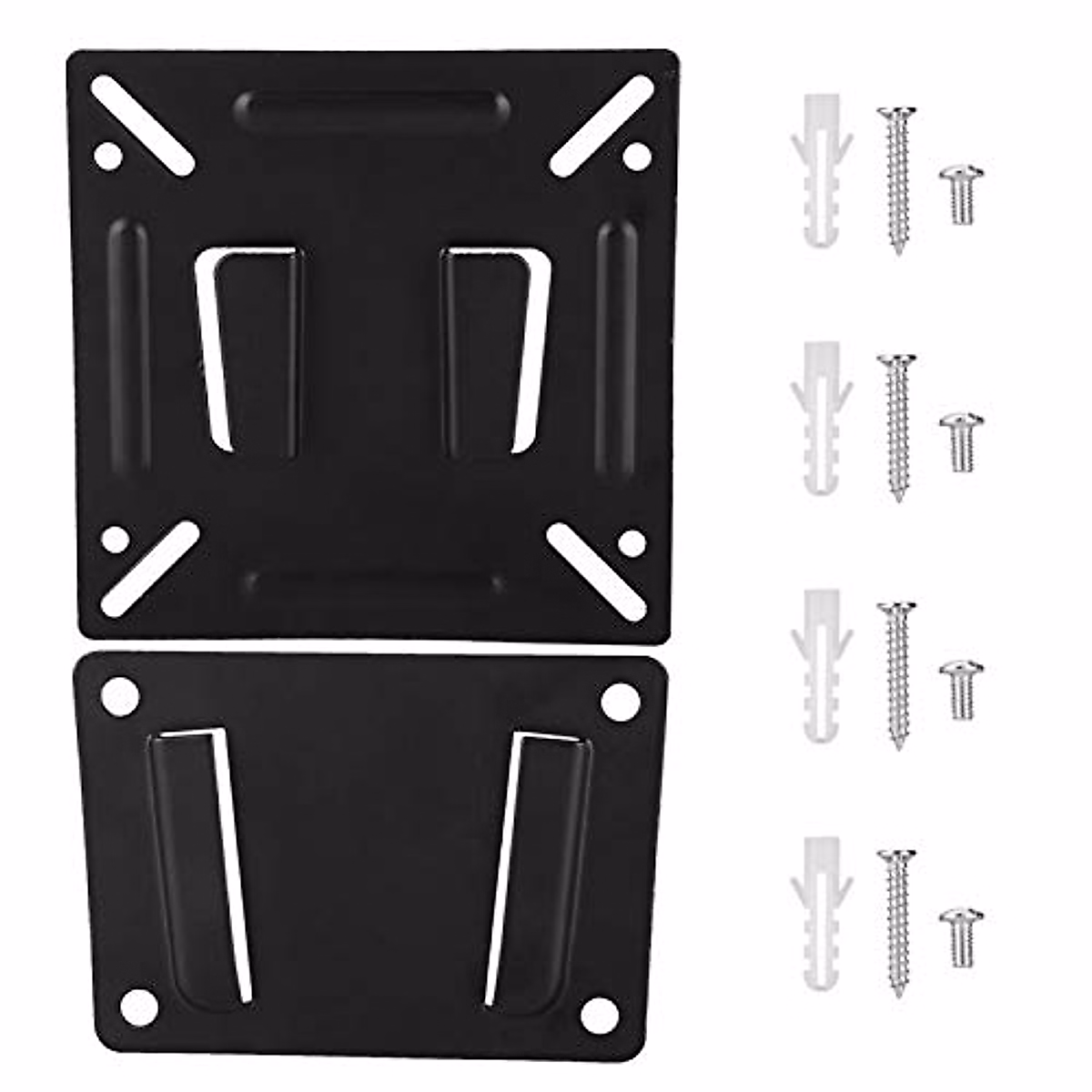 Wall Hung TV Bracket, 24in TV Wall Mount Bracket for Most 12-24 inch LCD, LED and Plasma TV, Mount with Large Loading Weight and SPCC High Strength Steel Plate（Aluminium Alloy）