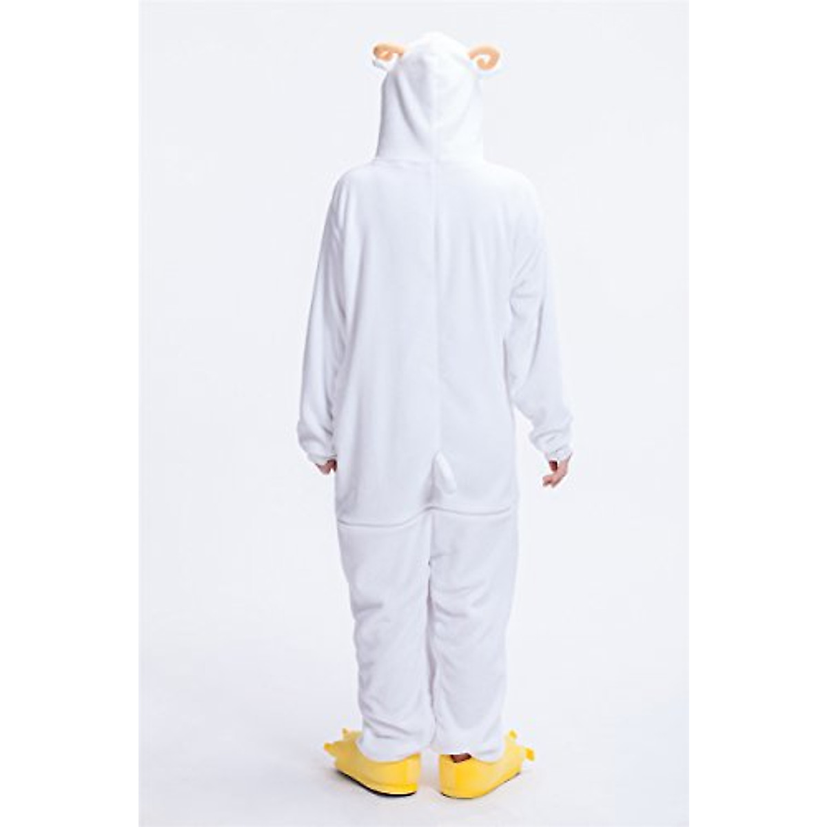 Sheep Kigurumi Cosplay Halloween Romper Soft Cozy Jumpsuit Costume L White